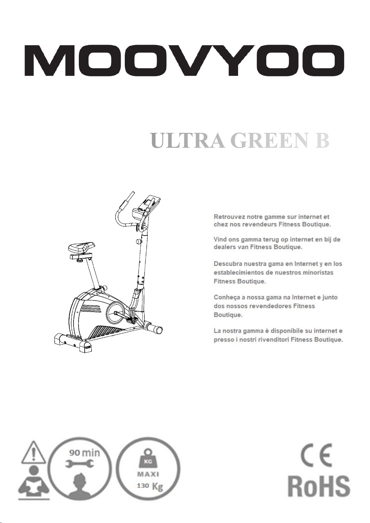 Mode d’emploi Moovyoo Ultra Green B Vélo d’appartement