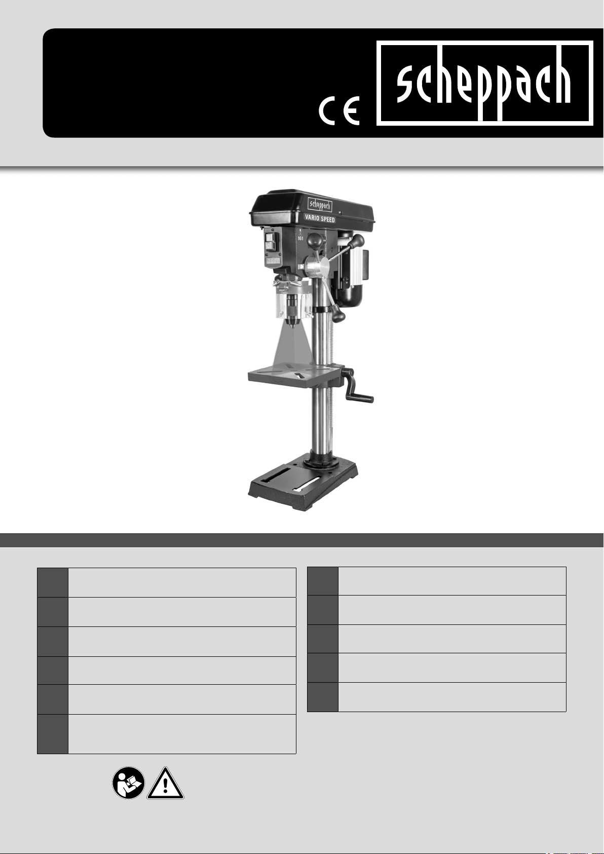 Bedienungsanleitung Scheppach DP19Vario Tischbohrmaschine
