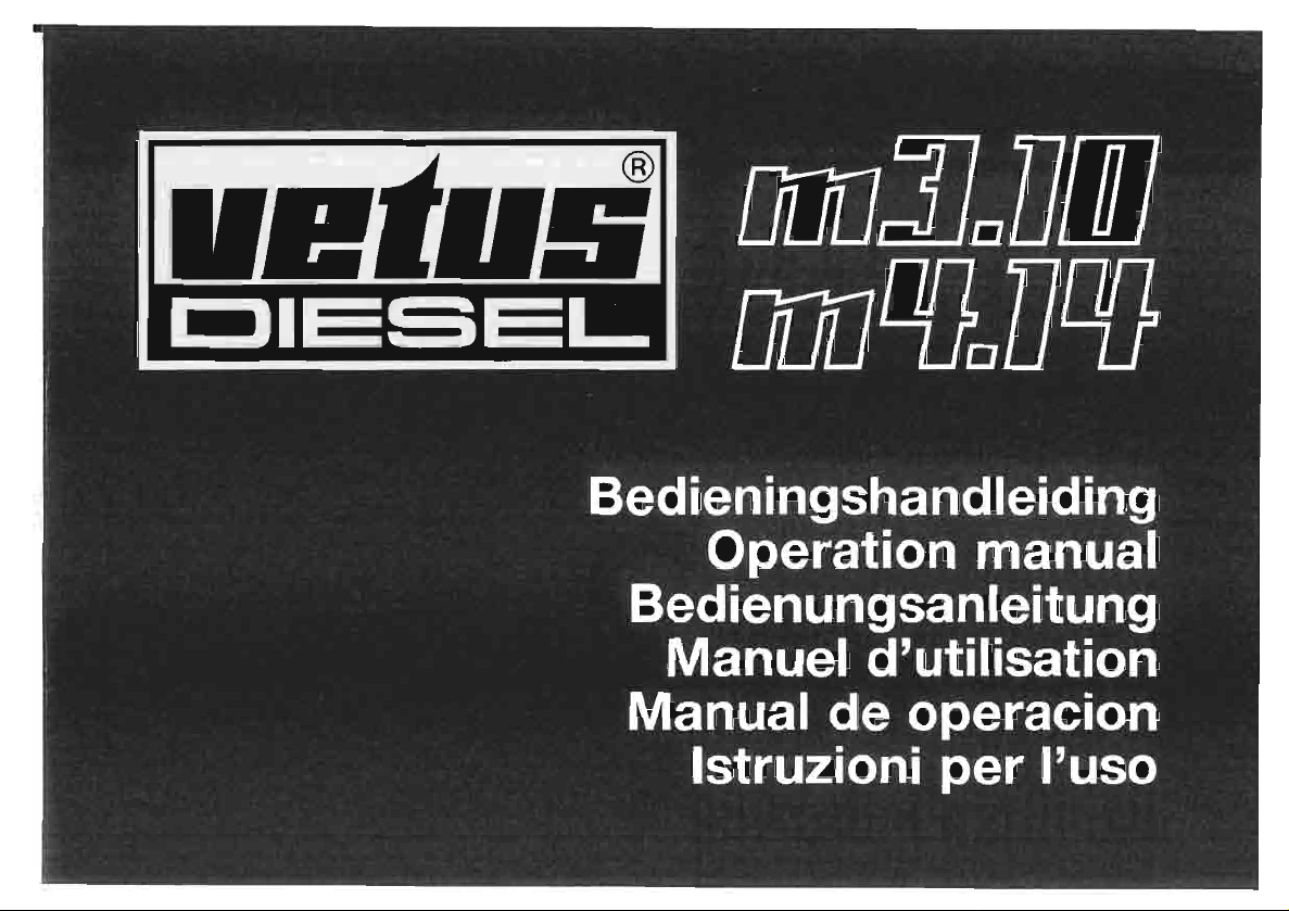 Handleiding Vetus M3.10 Scheepsmotor
