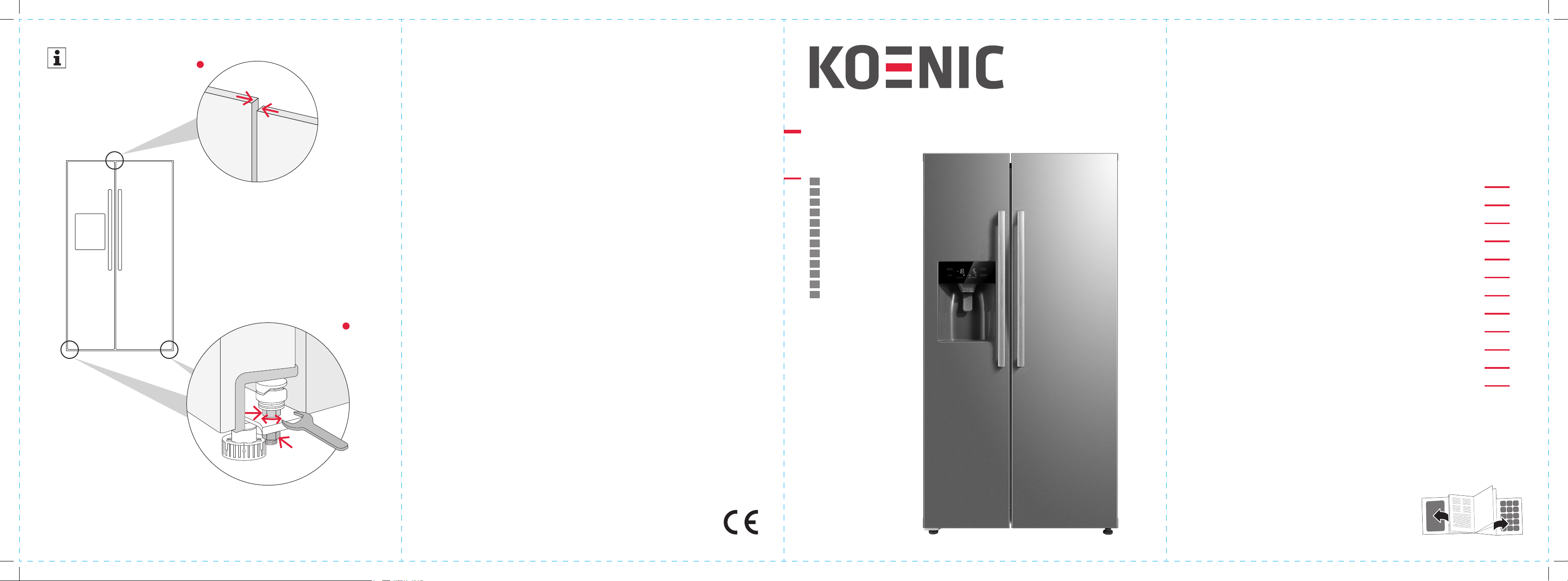 Mode d’emploi Koenic KDD 114 A2 NF Réfrigérateur combiné