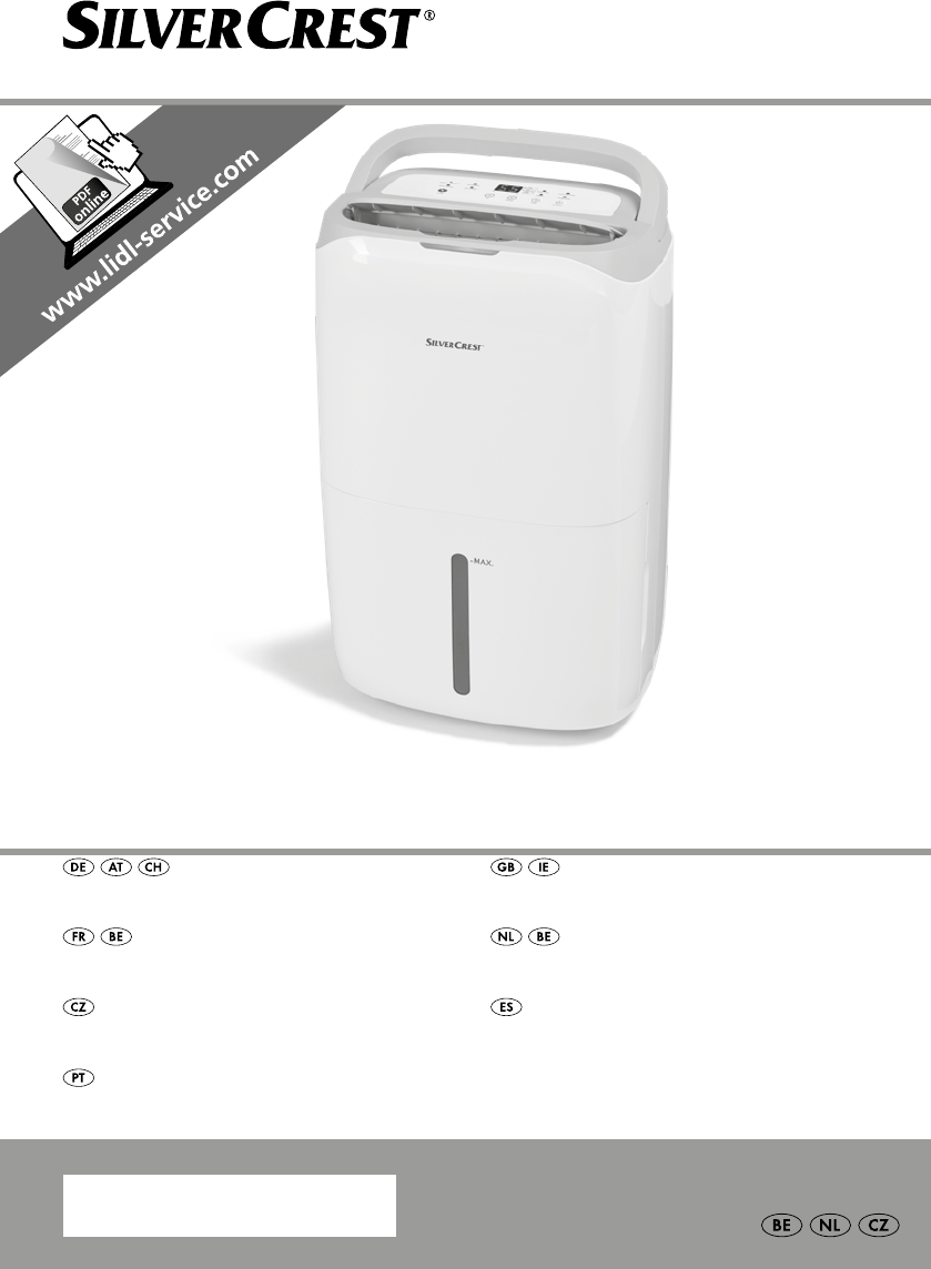 Manual SilverCrest SLE 265 B3 Dehumidifier