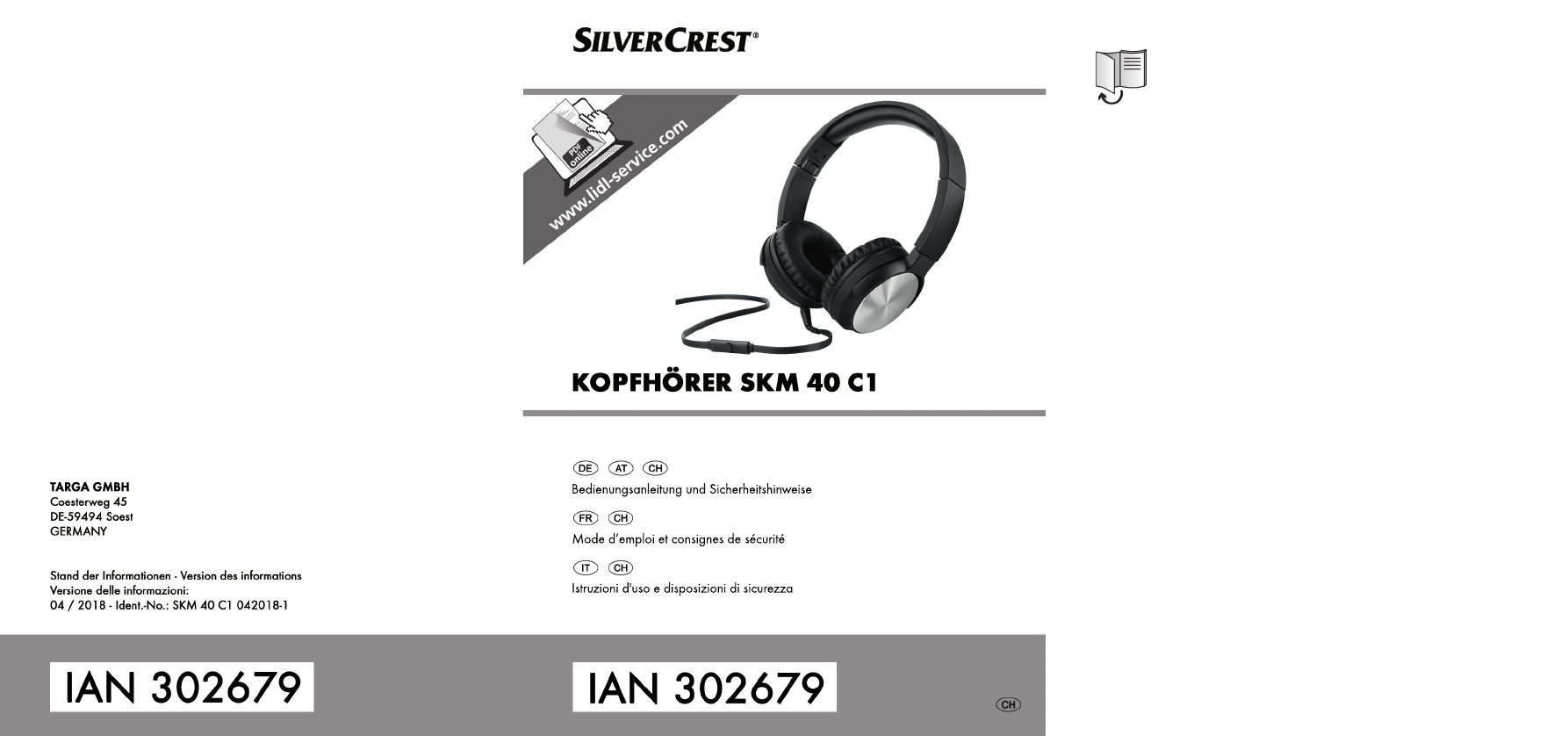 Mode d’emploi SilverCrest SKM 40 C1 Casque