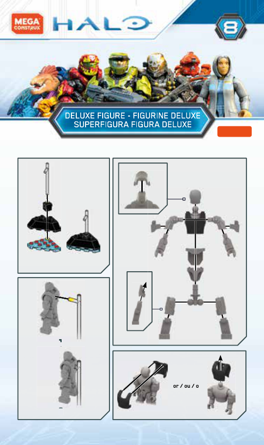 Manual Mega Construx set FVK24 Halo Master Chief Mark V Armor