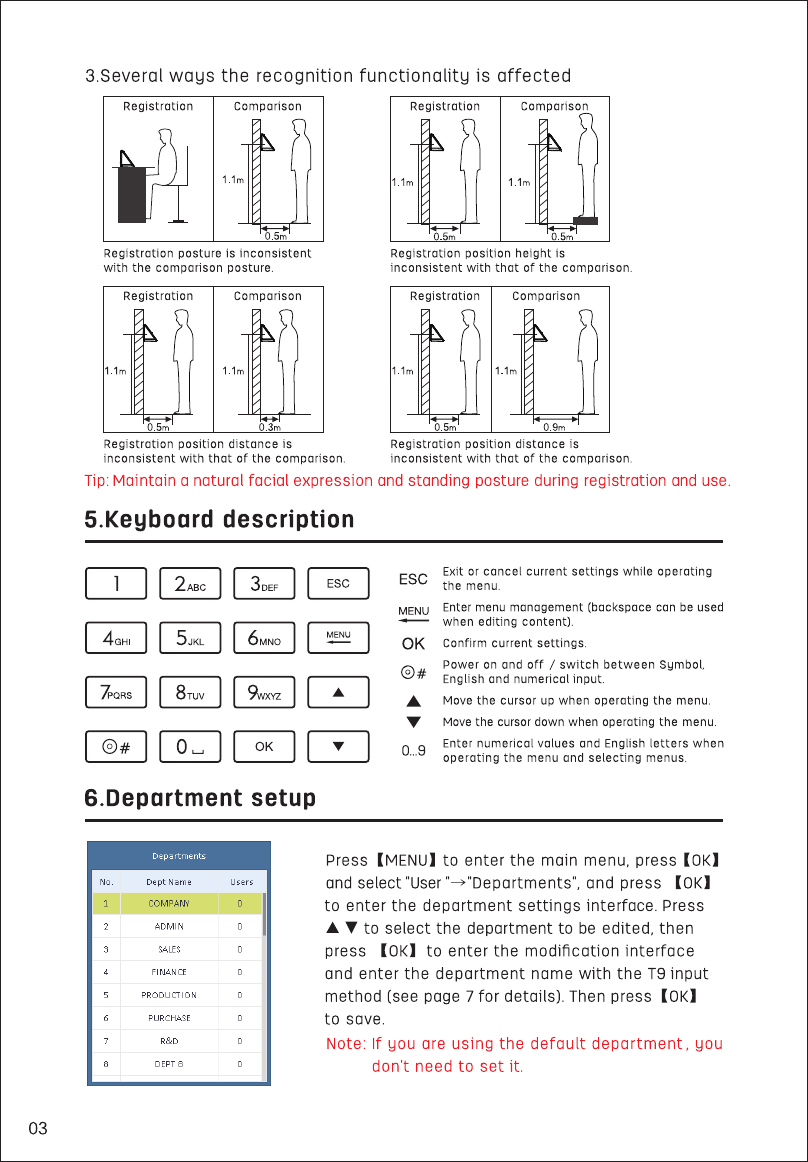 Manual Deli E3765 Time Attendance System