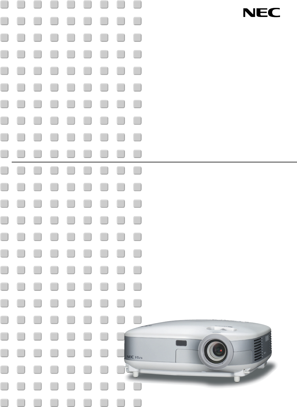 Mode d’emploi NEC VT676 Projecteur