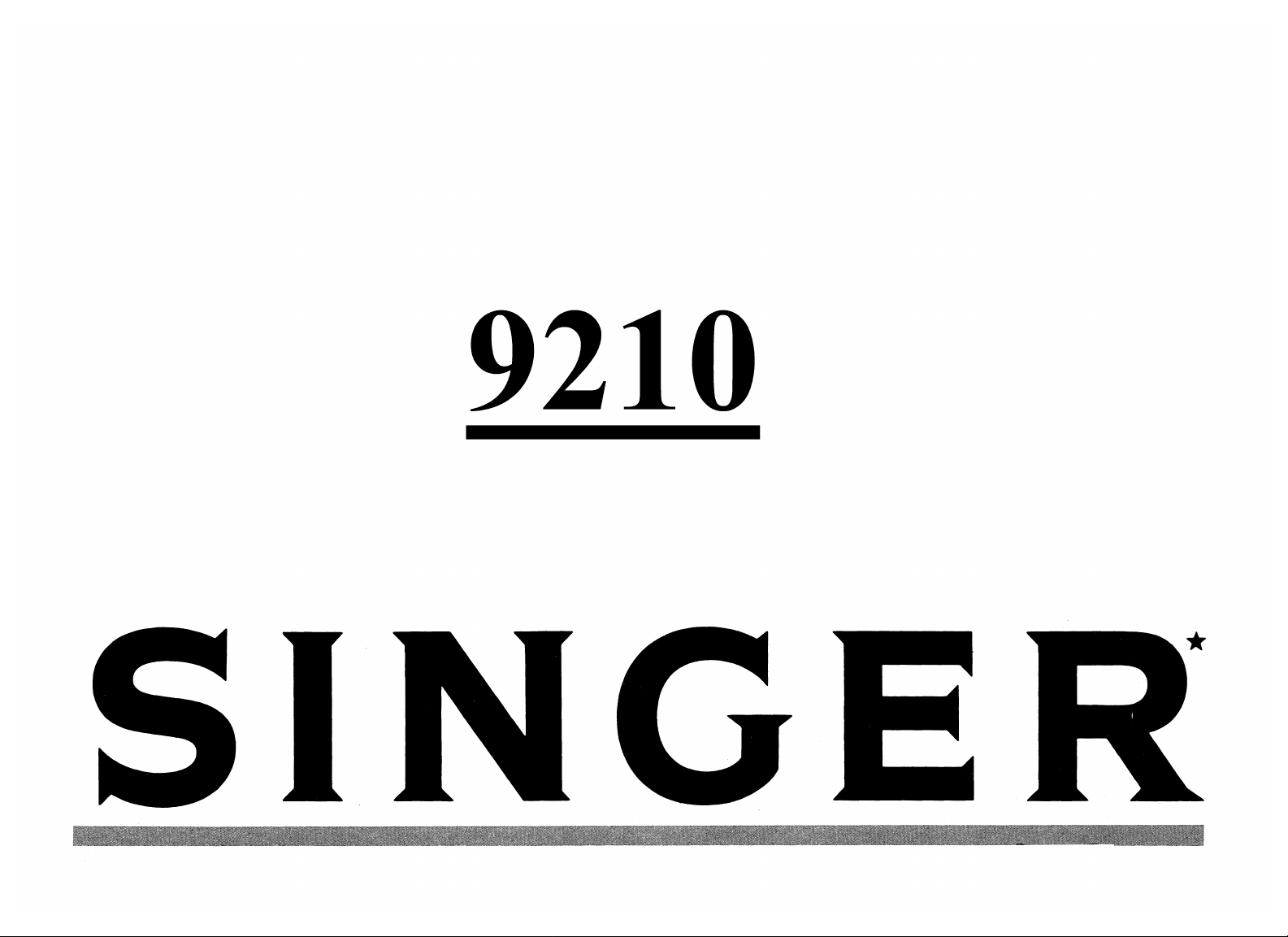 Manual Singer 9210 Sewing Machine