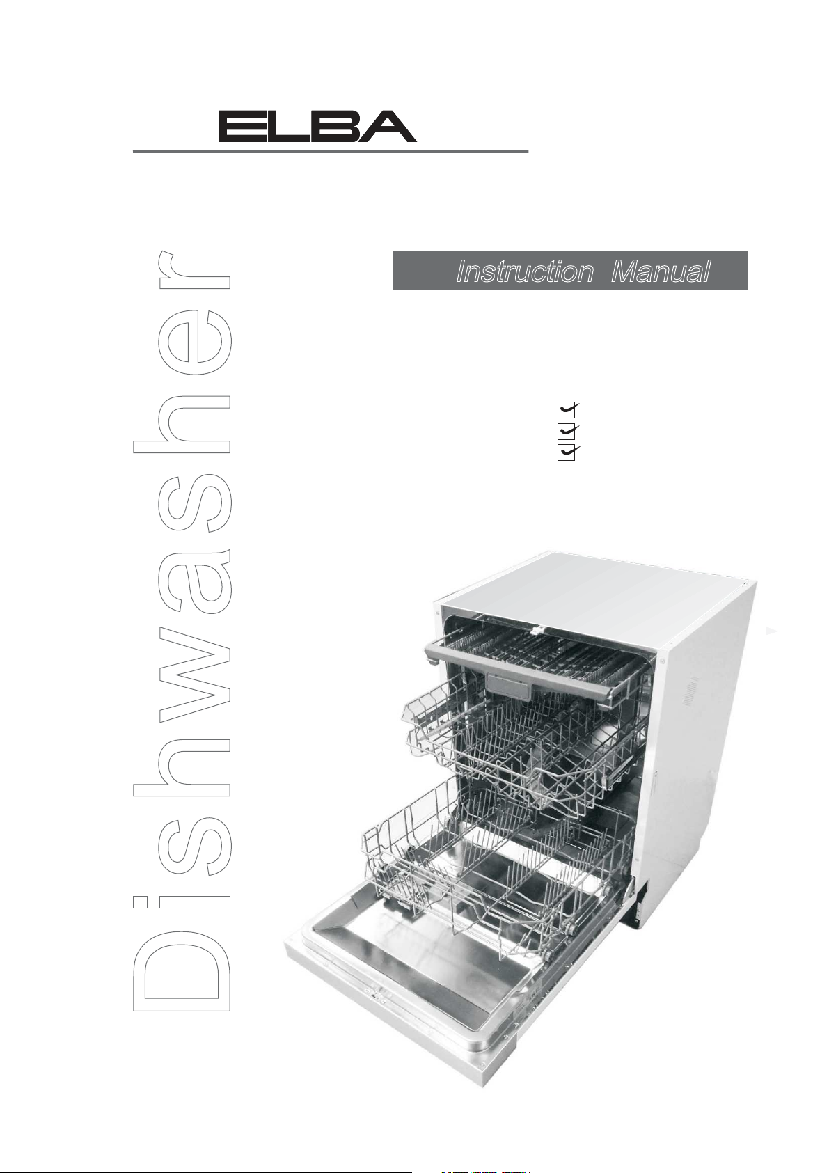 Manual Elba ELBAFULL9888 Dishwasher